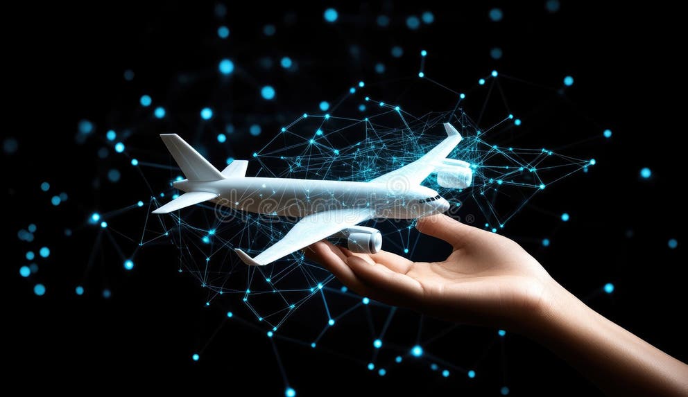 AI-Generated Airplane Network Stock Illustration - Illustration of ...