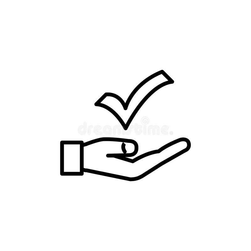 Hand Gesture Approved, Check Icon, Symbol Design Template Stock Vector ...