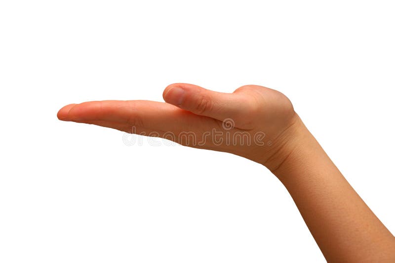 Hand Gesture, As If Supporting Stock Image - Image of hand, alright ...