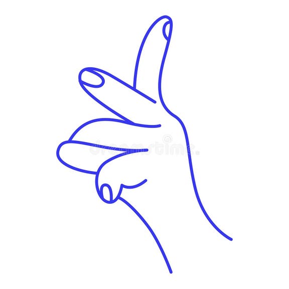 Hand Gesture Doodle Icon. Contour Vector Illustration Stock ...
