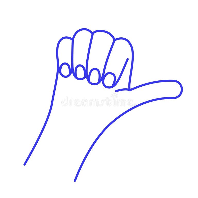 Hand Gesture Doodle Icon. Contour Vector Illustration Stock Vector ...