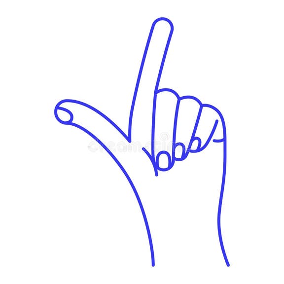 Hand Gesture Doodle Icon. Contour Vector Illustration Stock Vector ...