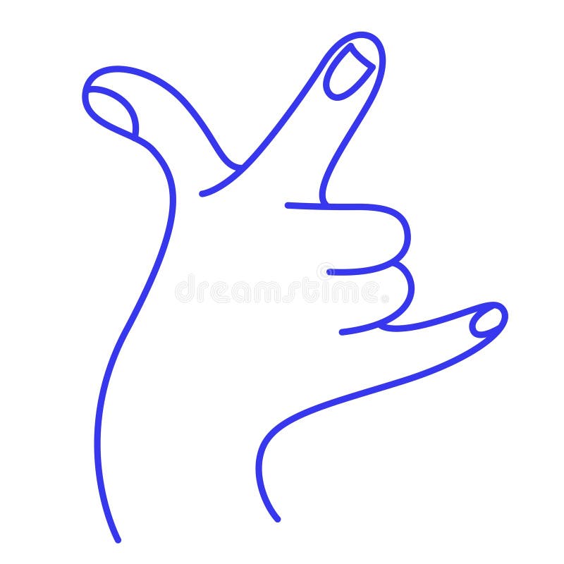 Hand Gesture Doodle Icon. Contour Vector Illustration Stock ...