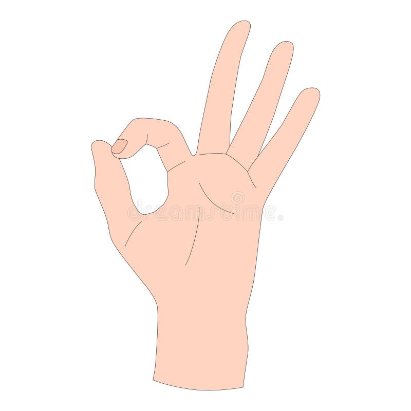 A Hand Gesture, Symbol of Like. Sign Language Stock Vector ...