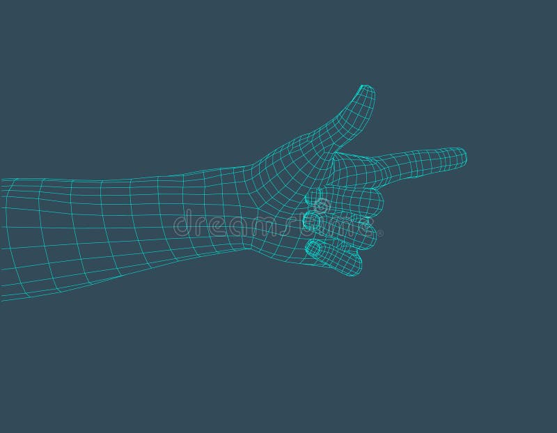 Hand Gesture. Finger Pointing Symbol. Stock Vector - Illustration of ...