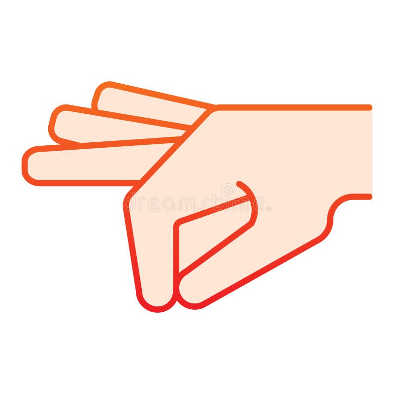 Hand Gesture Flat Icon. Arm in Gesture Vector Illustration Isolated on ...