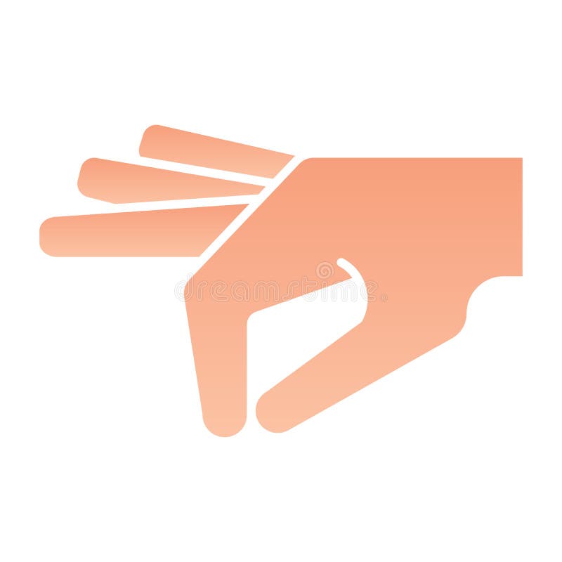 Hand Gesture Flat Icon. Arm in Gesture Vector Illustration Isolated on ...