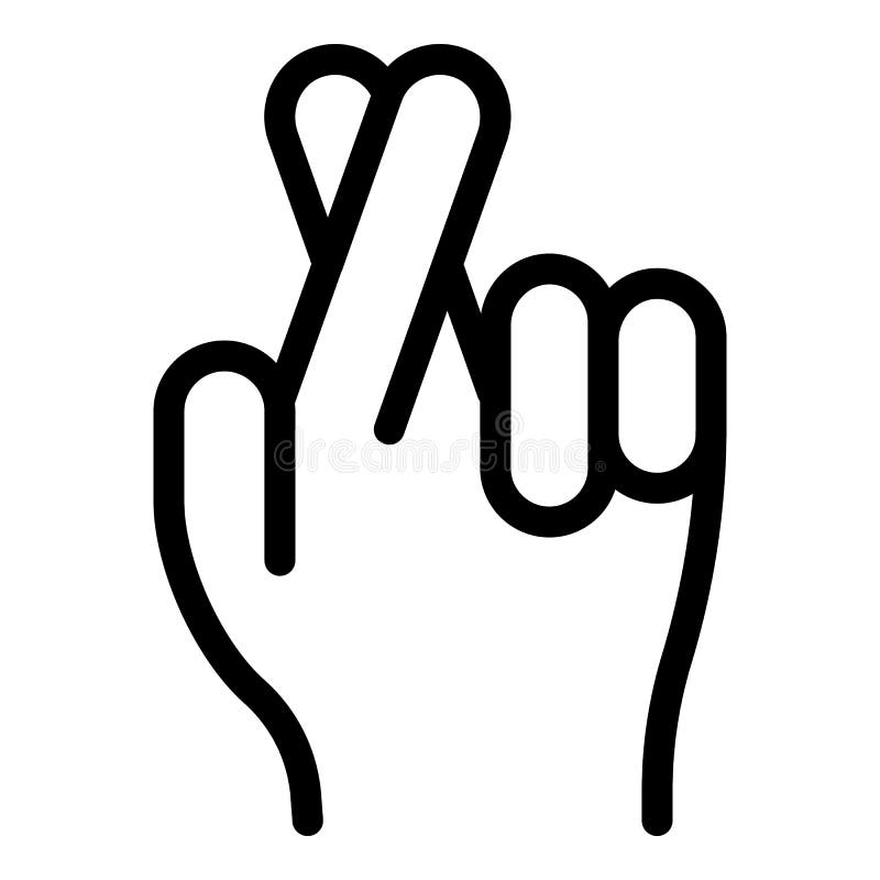 Hand Good Luck Icon Color Outline Vector Stock Vector - Illustration of ...