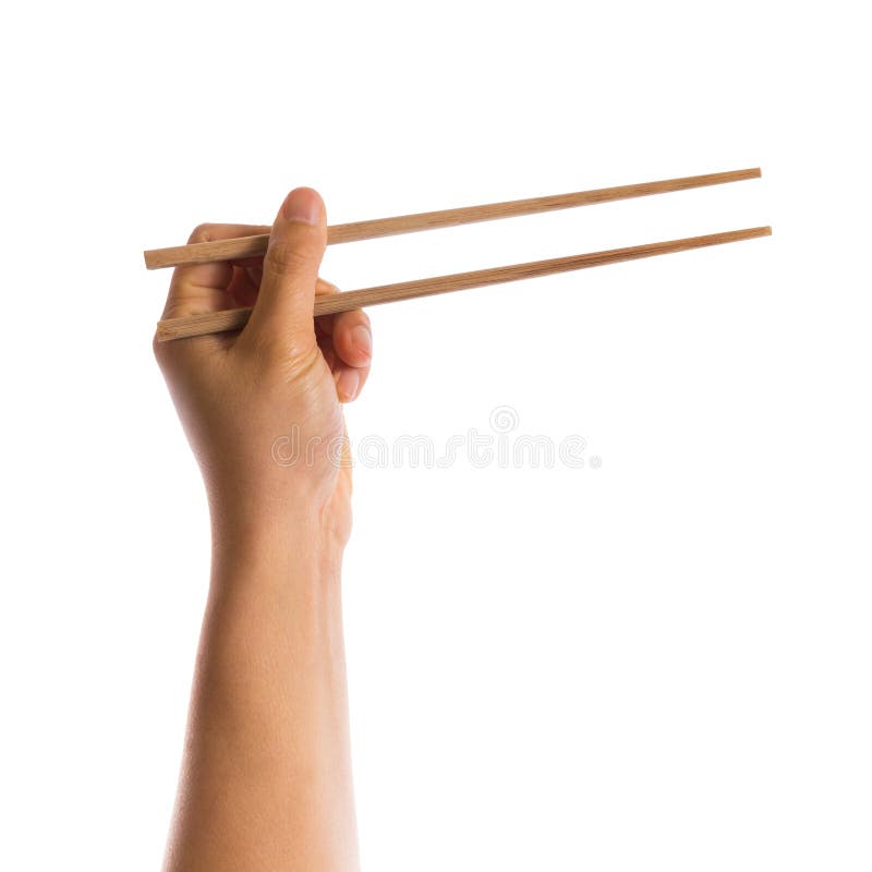 Hand using Chop Sticks stock image. Image of utensil, background - 6224355