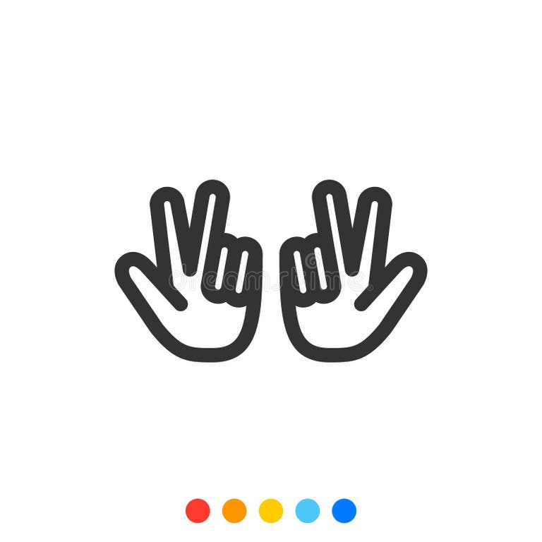 Hand Gesture Icon, Hand Gesture of Hip Hop or Rap, Vector Stock Vector ...