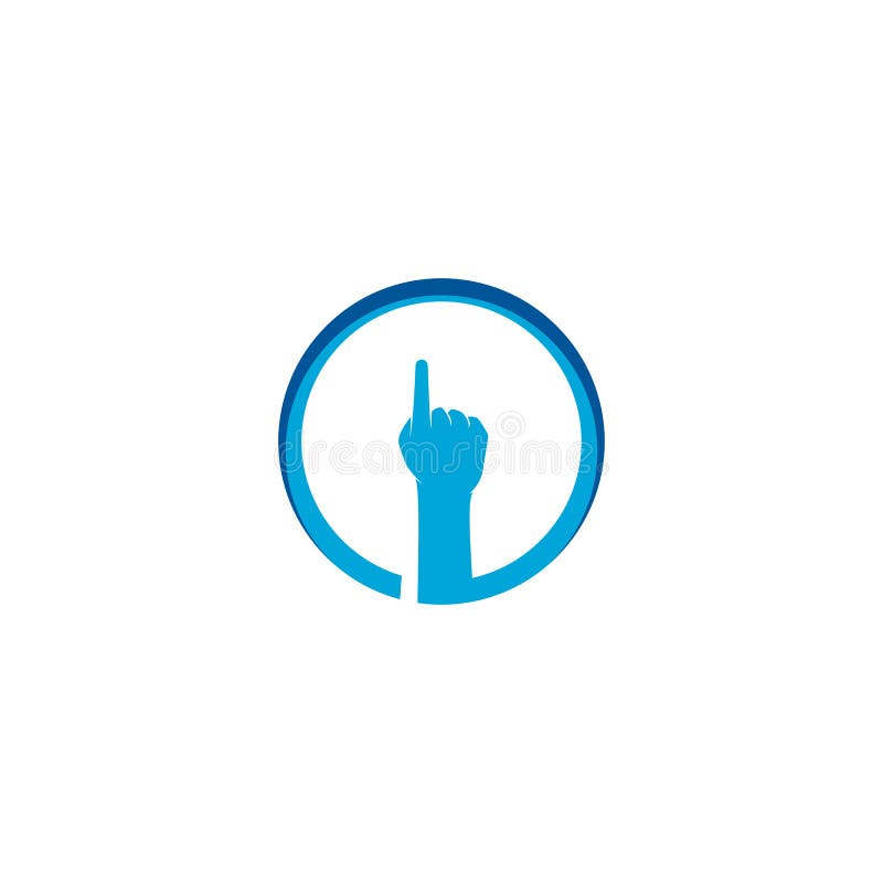 Hand Gesture Icon Logo Simple Template Stock Vector - Illustration of ...