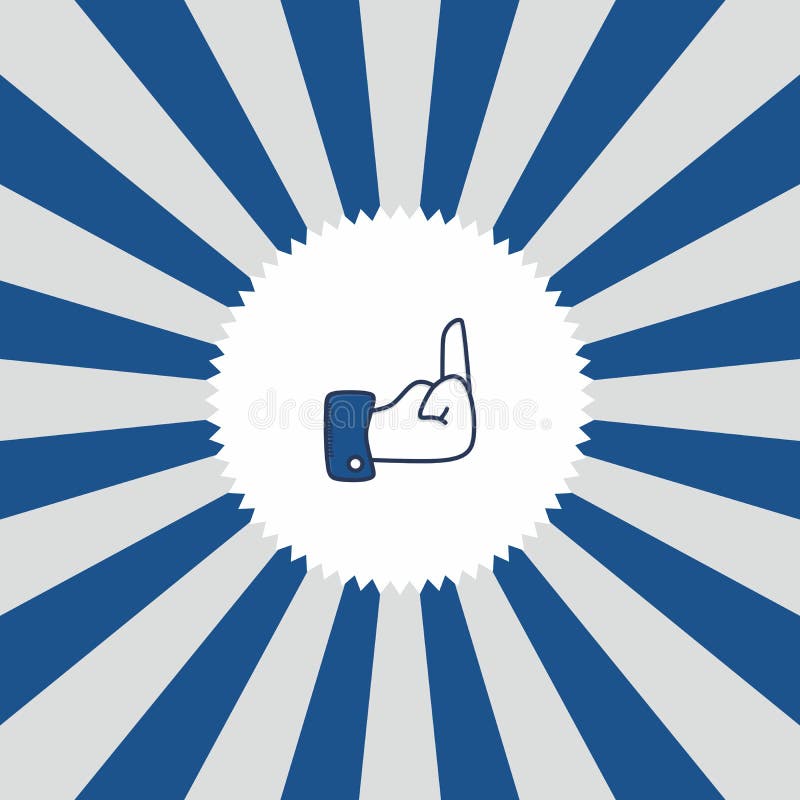 Hand gesture icon stock vector. Illustration of blue - 46949835