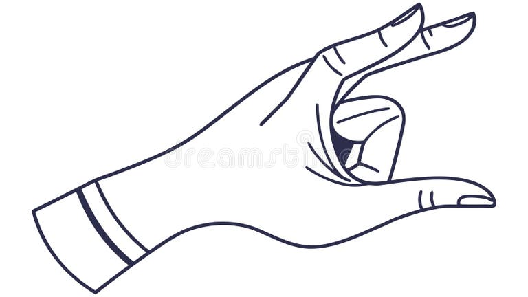 Hand Gesture with Index and Thumb Pointing Vector, Generative AI Stock ...