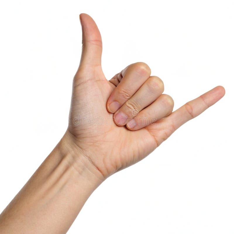 Hand Gesture Isolated on White Background Stock Illustration ...