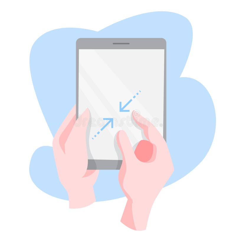 Hand Gesture for Mobile Phone and Digital Tablet Stock Vector ...