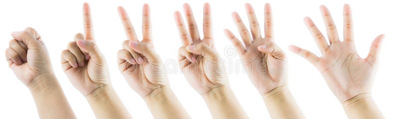 Hand gesture number four stock image. Image of count - 52411673