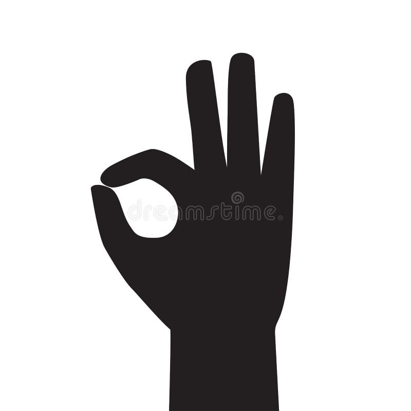 Hand Gesture OK Sign Vector Illustration Stock Vector - Illustration of ...