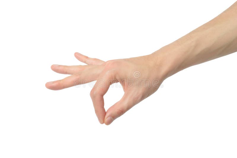 Hand Gesture of Picking Up Something Stock Image - Image of pinch, view ...