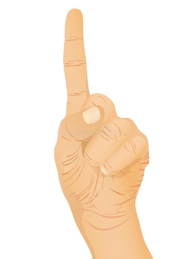 Hand gesture - pointing stock vector. Illustration of hand - 6036607