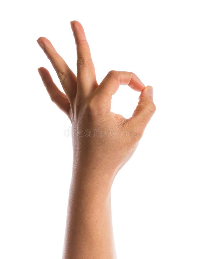 Human Hand Gesture is All Right Everything is OK. Stock Photo - Image ...