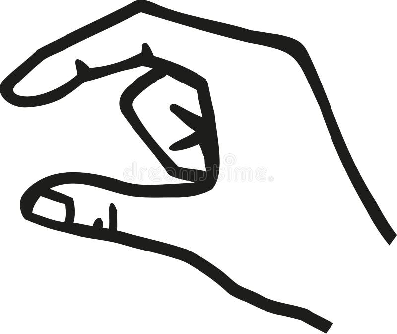 Hand Gesture Showing Small Size Stock Vector - Illustration of ...