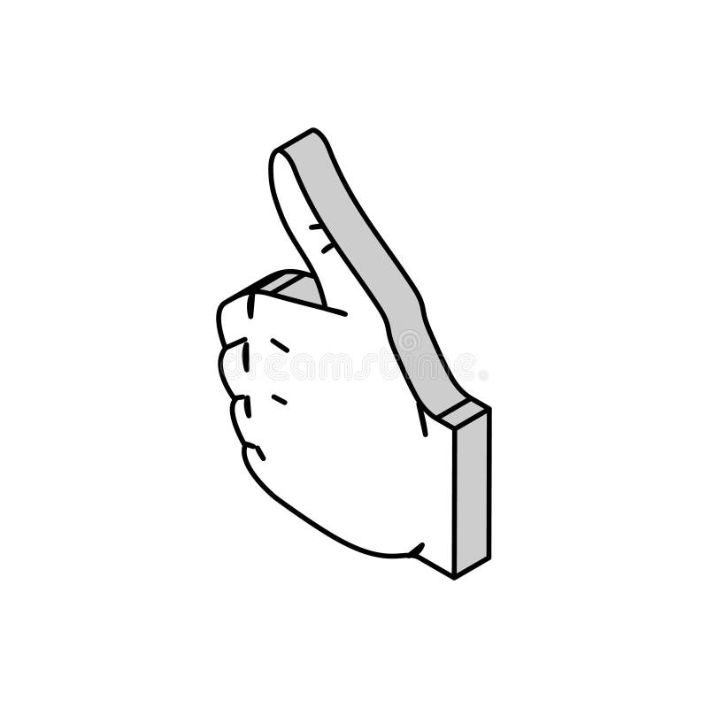 Hand Gesture Shows Class Isometric Icon Vector Illustration Stock ...