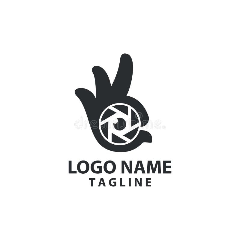 Hand Shutter Logo Design Vector Stock Illustration - Illustration of ...