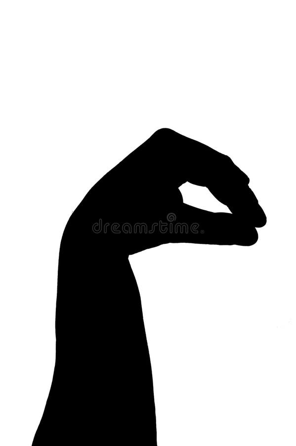 Hand gesture silhouette stock illustration. Illustration of neck - 509939