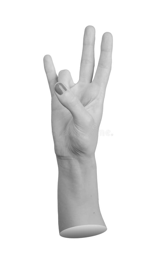 Hand Gesture with the Thumb Holding Down the Ring Finger, the Number 7 ...