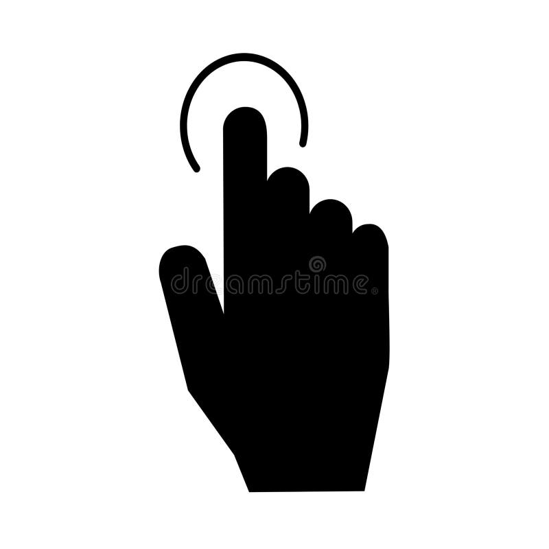Red Select, Finger Touchscreen, Click, Mouse Icon. Stock Vector ...