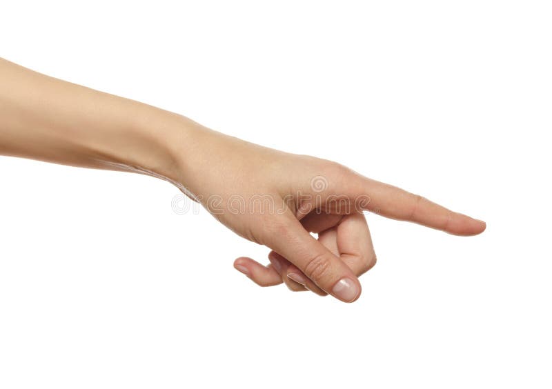 Hand in the Gesture of Touching, Pushing, Stock Photo - Image of finger ...