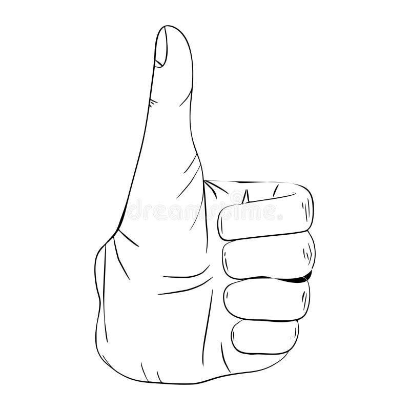 Hand Gesture with Transparent Good Sign Stock Vector - Illustration of ...