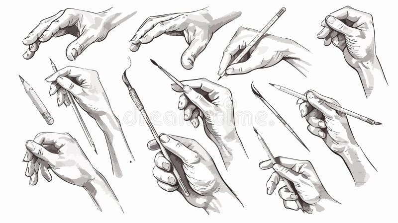 Hand Gesture Vector Illustration Collection for Communication and ...