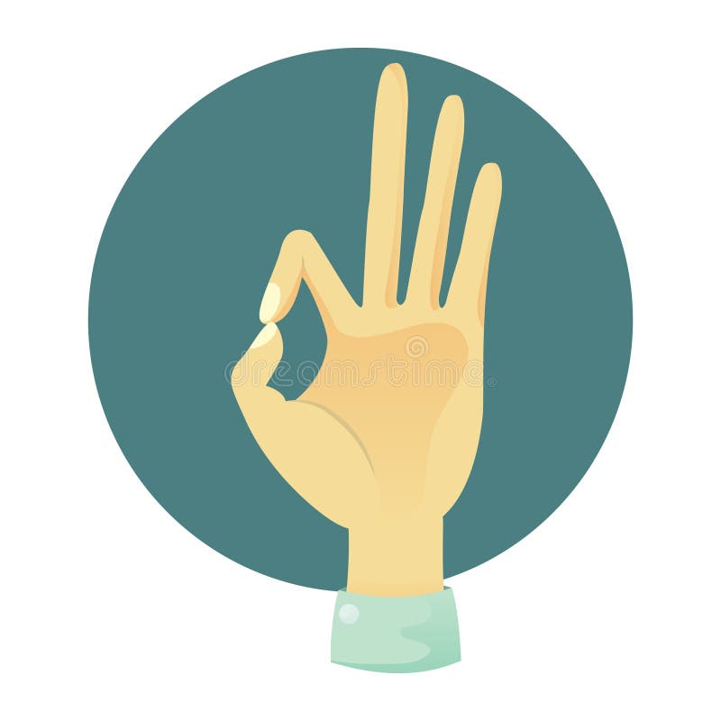 Hand Gesture. Vector Illustration Decorative Design Stock Vector ...