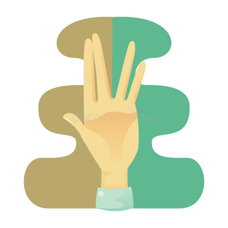 Hand Gesture. Vector Illustration Decorative Design Stock Vector ...