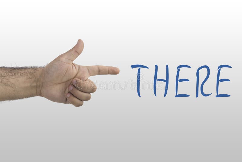 Hand Gesture on White Background. Aiming Hand Sign. Forefinger ...