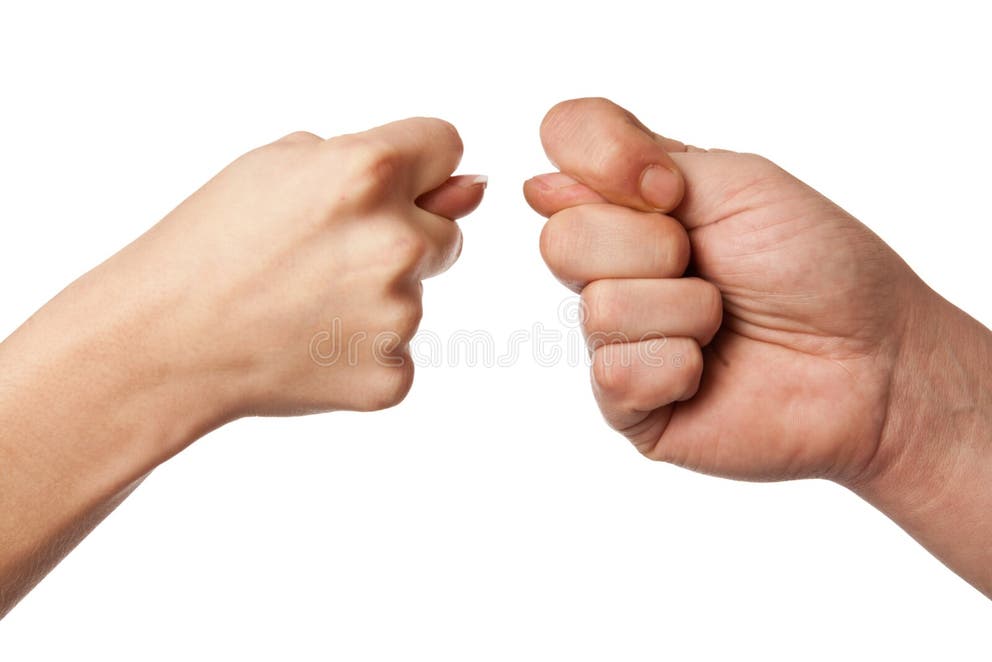 Hand gesture on white. stock image. Image of fight, gesturing - 253132139