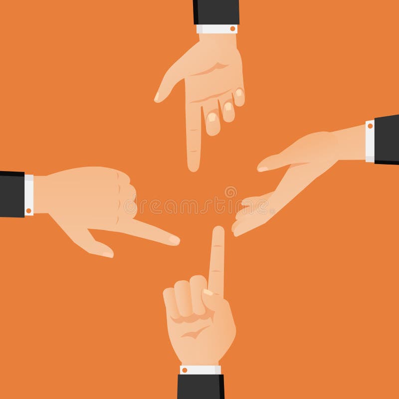 Hand Gestures in Black Suits Showing and Directing, Argument and ...