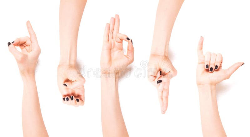 Hand gestures 5 stock image. Image of beauty, manicure - 40224333