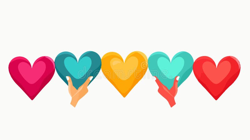 Hand Gestures Forming a Heart Shape Displaying Affection Stock Vector ...