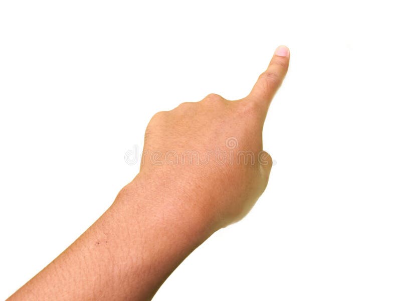 Hand Gestures, Thumb Finger Touching or Pressing Something Stock Image ...