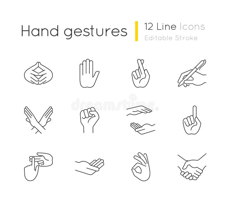 Hand Gestures Flat Design Long Shadow Icons Set Stock Vector ... Hand Gestures Flat Design Long Shadow Icons Set Stock Vector ...