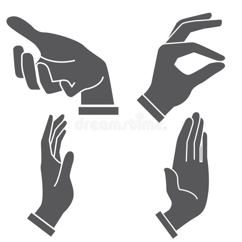 Hand Postures Stock Illustrations – 457 Hand Postures Stock ...