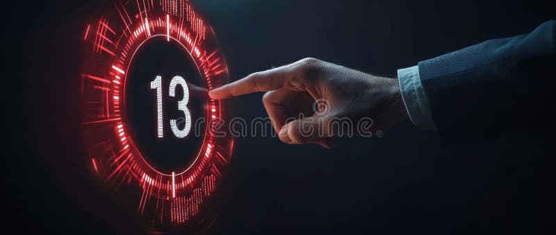 A Hand Gestures Towards the Face of an Advanced Clock. Stock Image ...