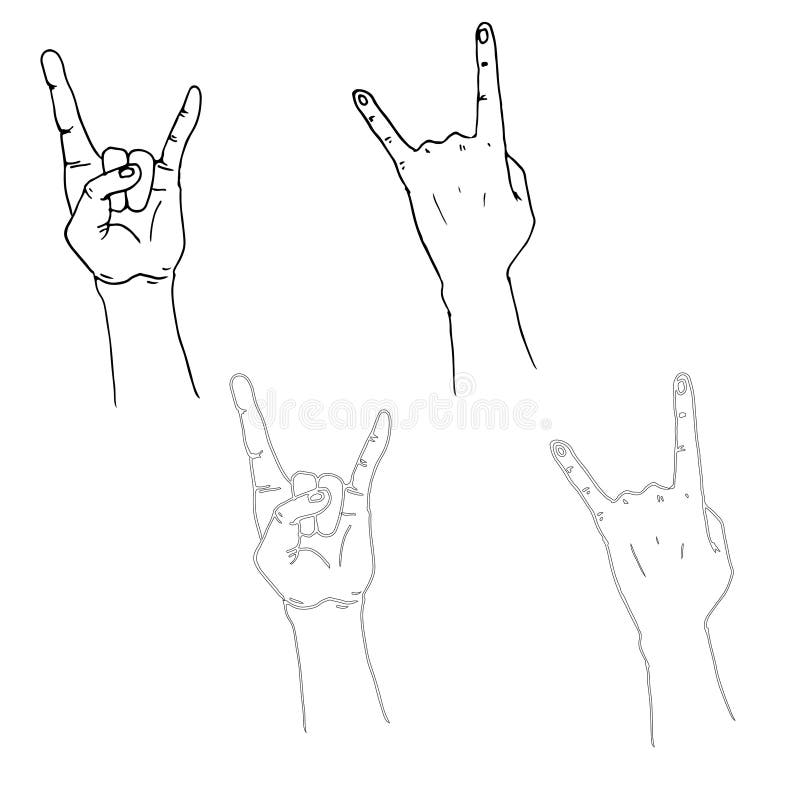 Unique Hand Gestures Symbols Stock Illustrations – 15 Unique Hand ...