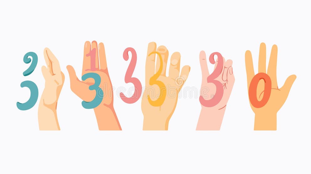 Hand Gesturing and Counting with Fingers in Professional Manner Stock ...