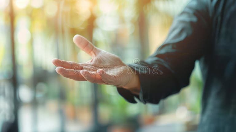 Hand Gesturing during a Stakeholder Discussion about Project Stock ...