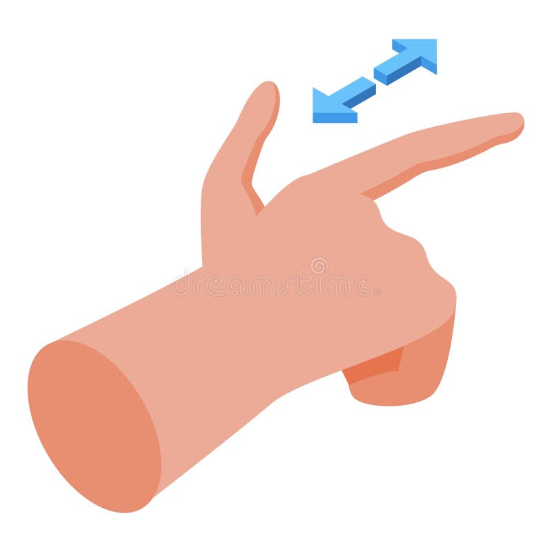 Hand Gesturing with Two Fingers Representing Zoom in Feature Stock ...