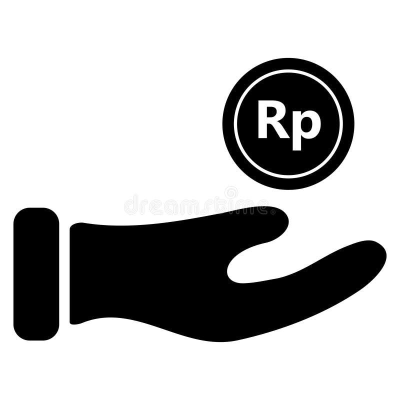 Hand Get Coin Money Rupiah, Simple Vector Illustration Stock Vector ...