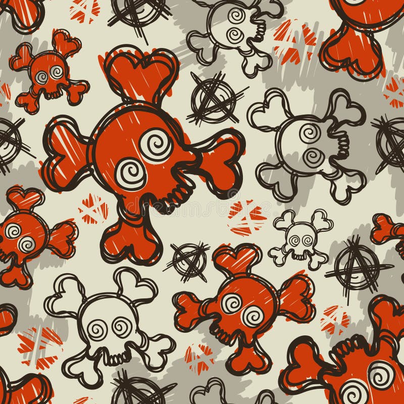 Hand getrokken behang vector illustratie. Illustration of tekening ...